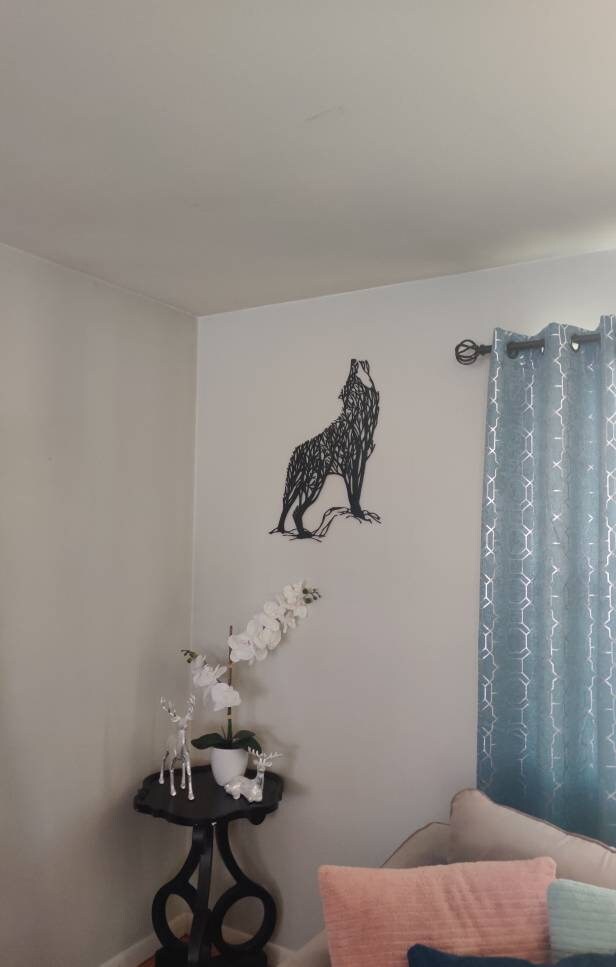 Wolf Wall Art Tree Vine Wall Hangings Man Cave Decor Wooden - Etsy