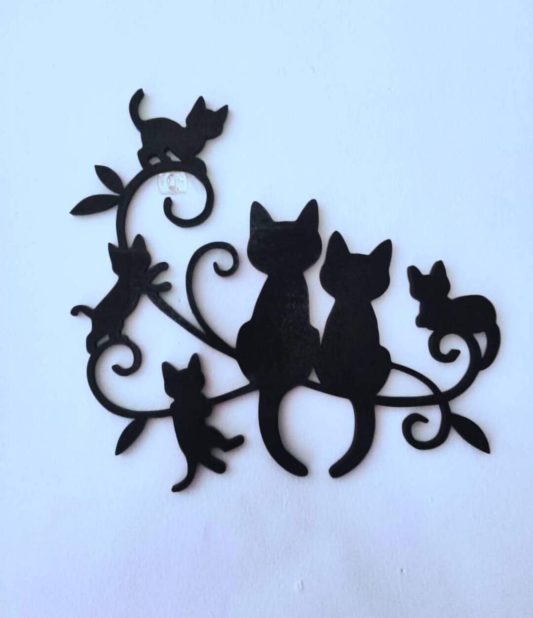 Cat Family Wooden Wall Decor, Cat Litter, Kittens Wall Hangings, Cat ...