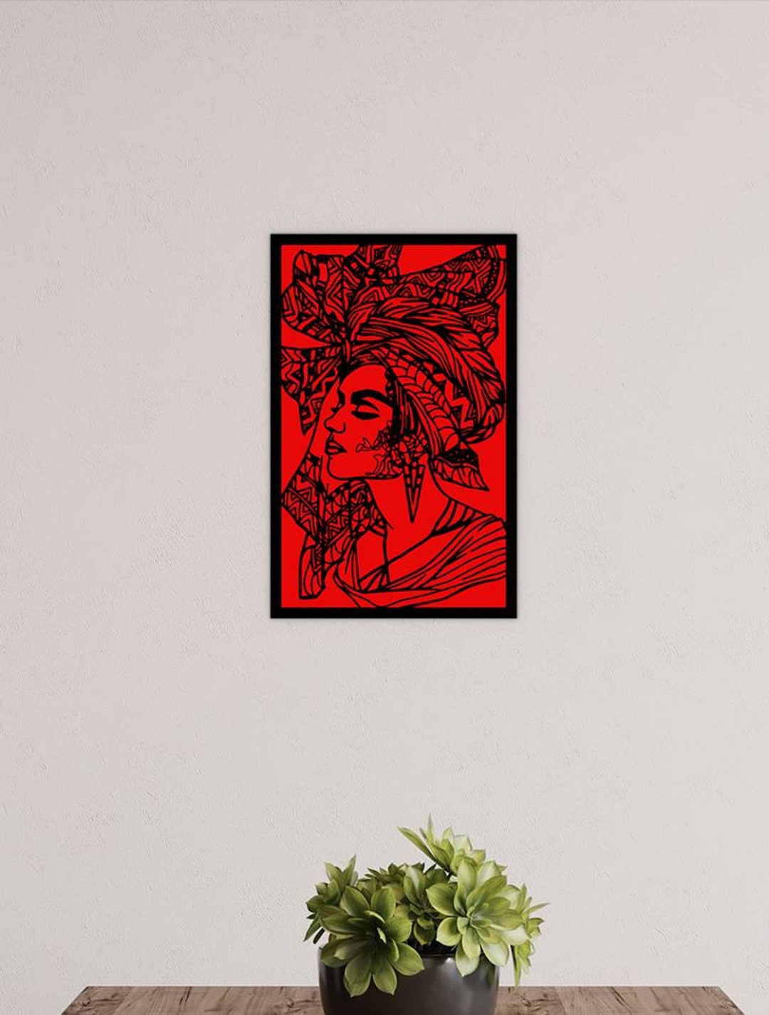 Aboriginal Woman, Native Wall Art, Unique Wooden Wall Decor, Indigenous ...