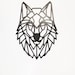 Wooden Geometric Wolf Wall Art Wall Mural Wall Art for - Etsy