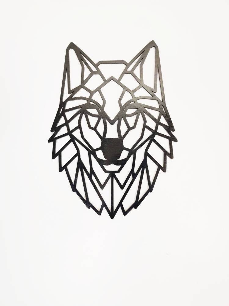 Wooden Geometric Wolf Wall Art Wall Mural Wall Art for - Etsy