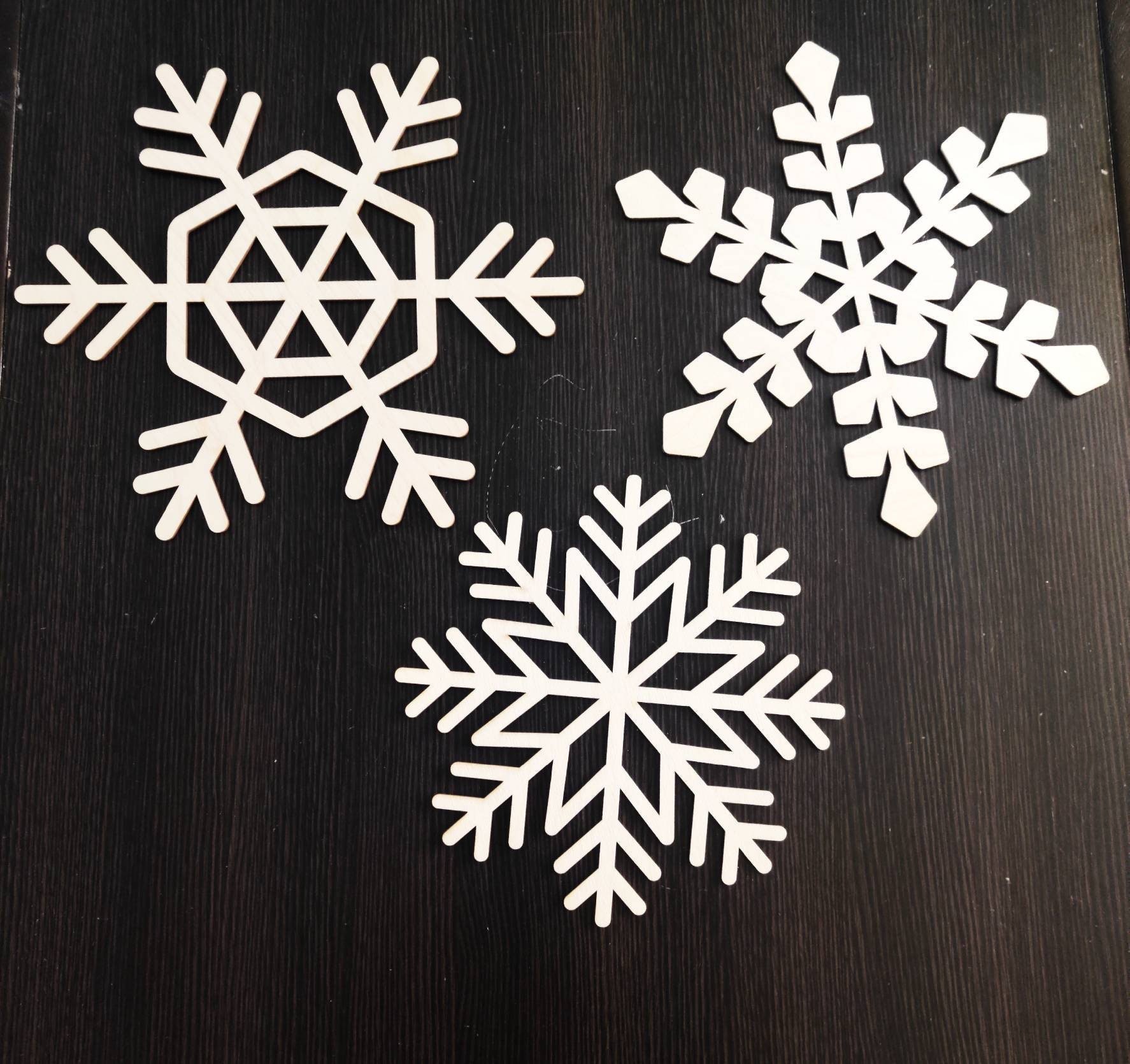 Snowflake Wall Art Wooden Snowflake Cutout Wall Hangings | Etsy