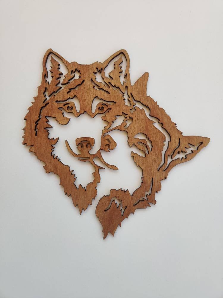 Wolf Wall Art Wooden Cut Out Man Cave Wolf Wall Hangings - Etsy