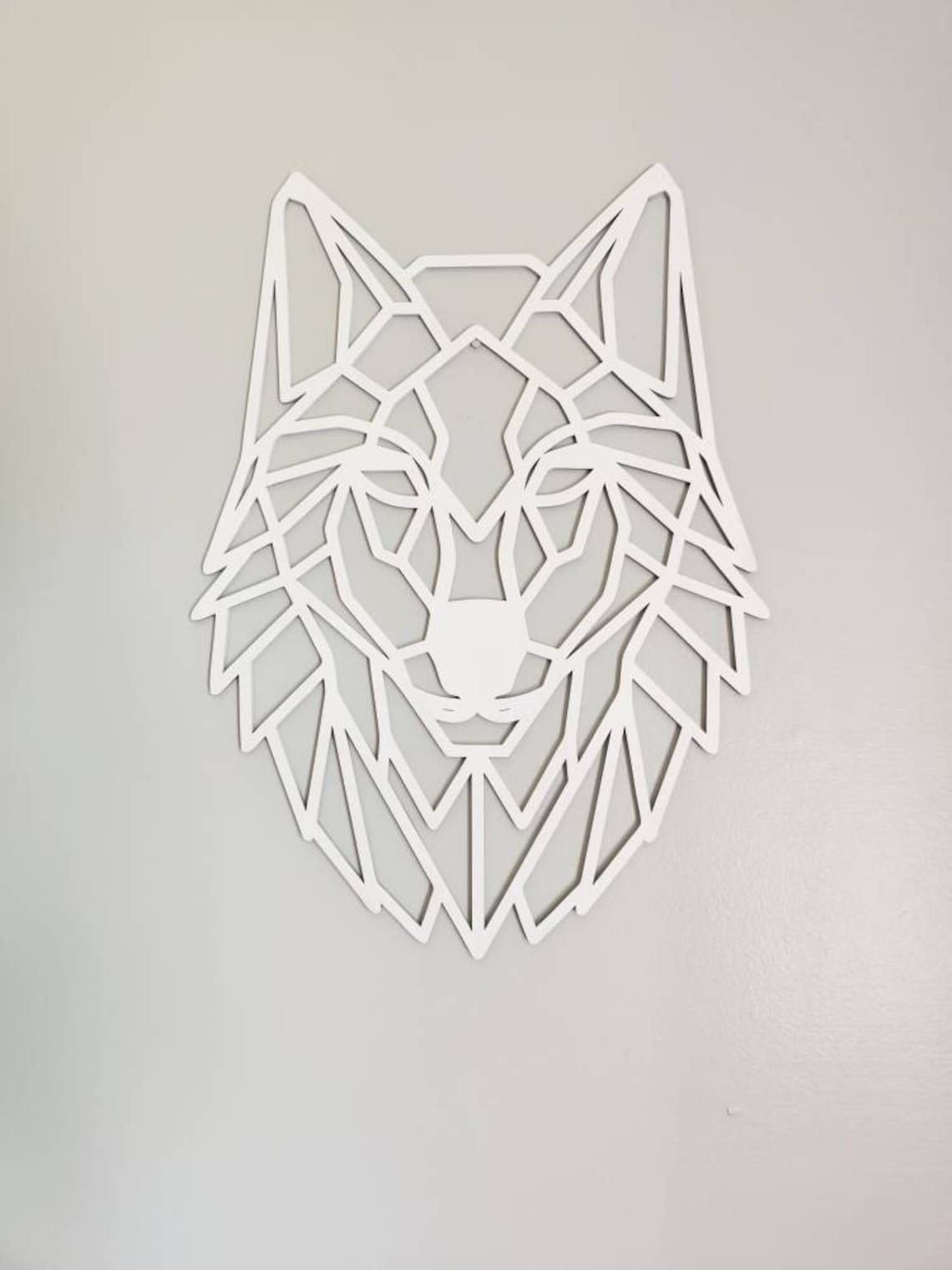 Wooden Geometric Wolf Wall Art Wall Mural Wall Art for - Etsy