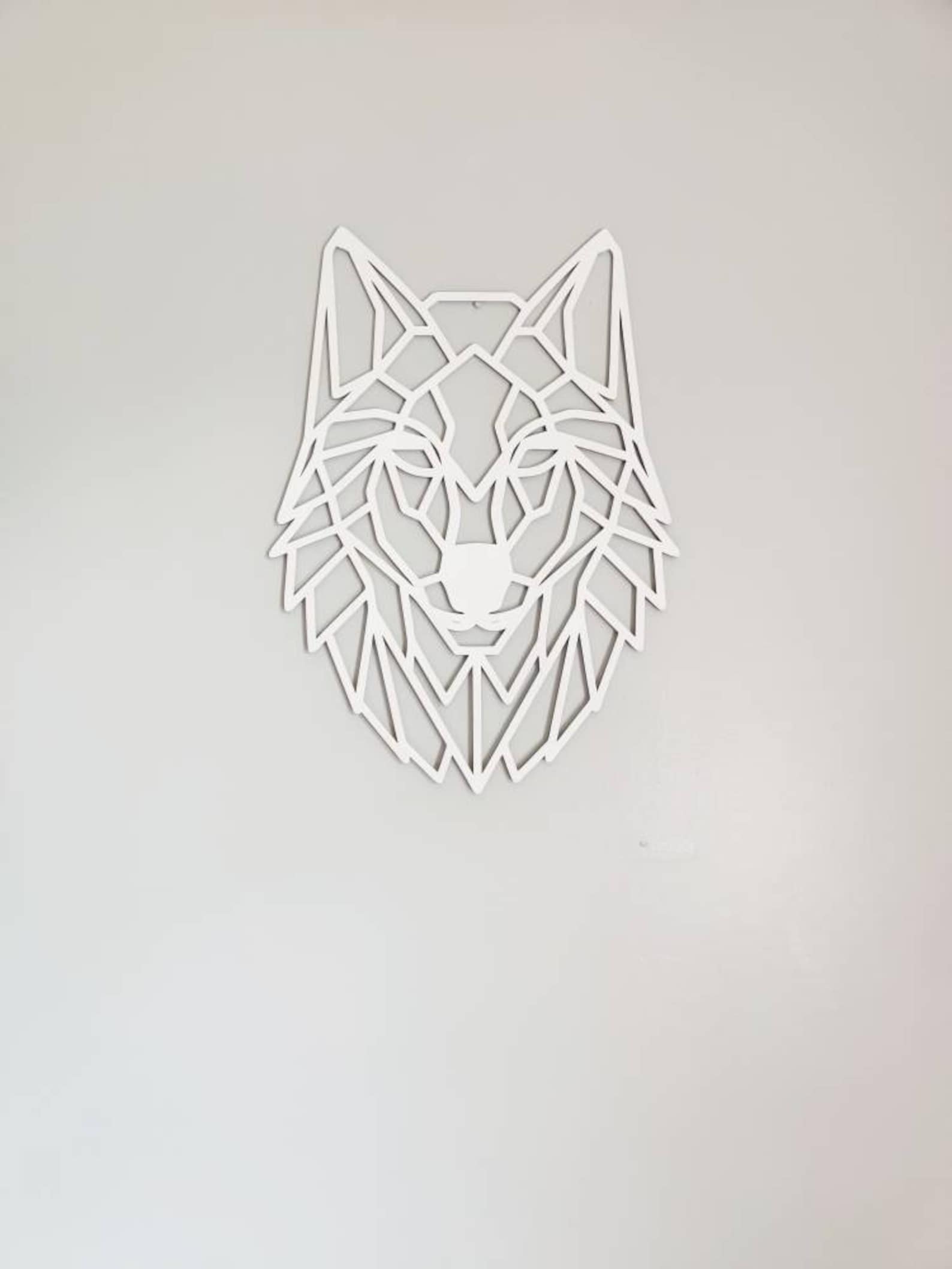 Wooden Geometric Wolf Wall Art Wall Mural Wall Art for - Etsy