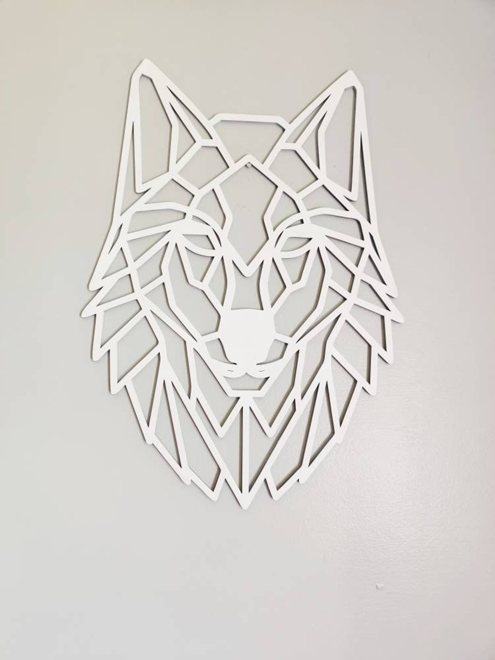 Wooden Geometric Wolf Wall Art Wall Mural Wall Art for - Etsy