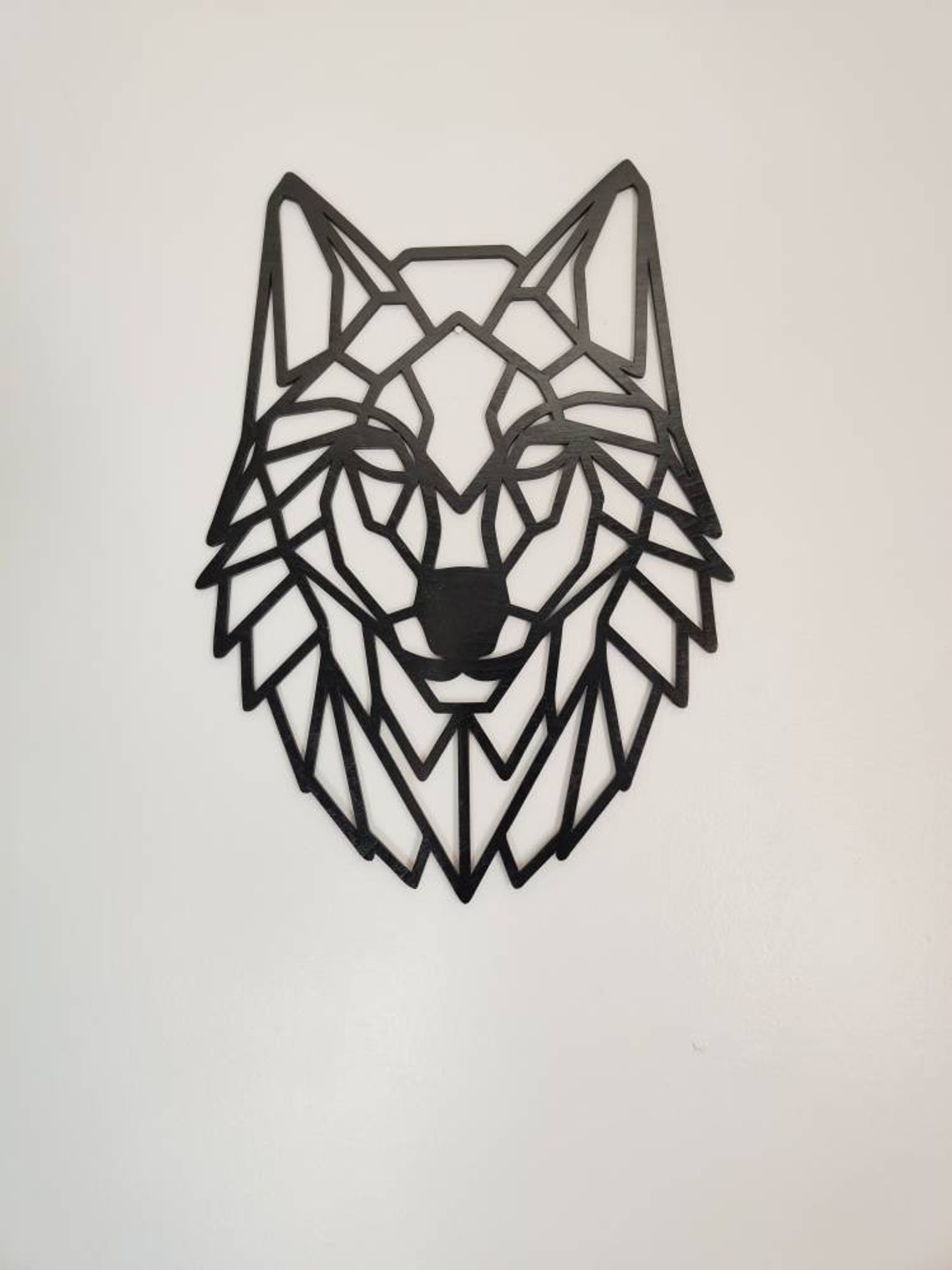 Wooden Geometric Wolf Wall Art Wall Mural Wall Art for - Etsy