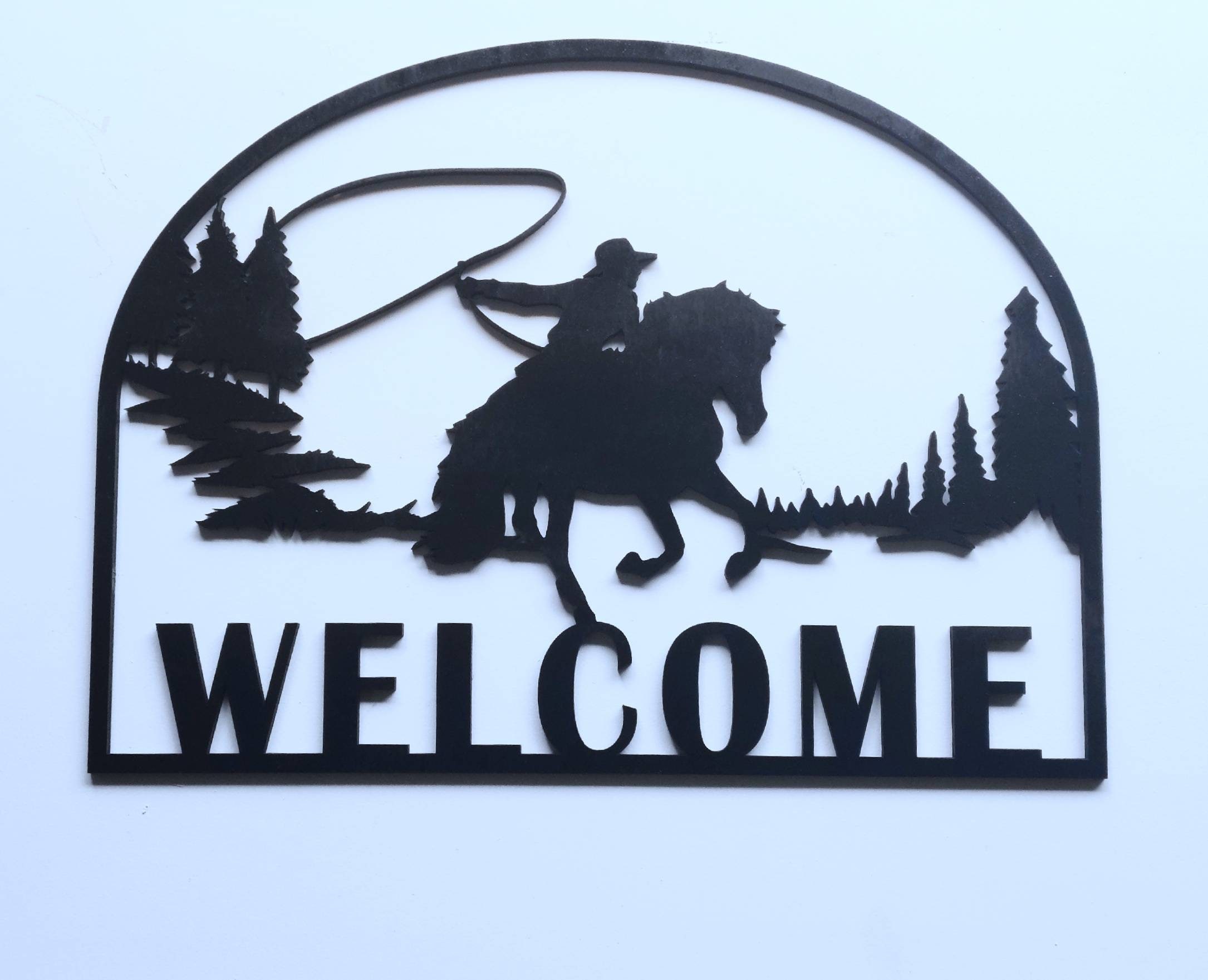 Cowboy Welcome Sign Welcome Wall Hangings Welcome Sign Home - Etsy