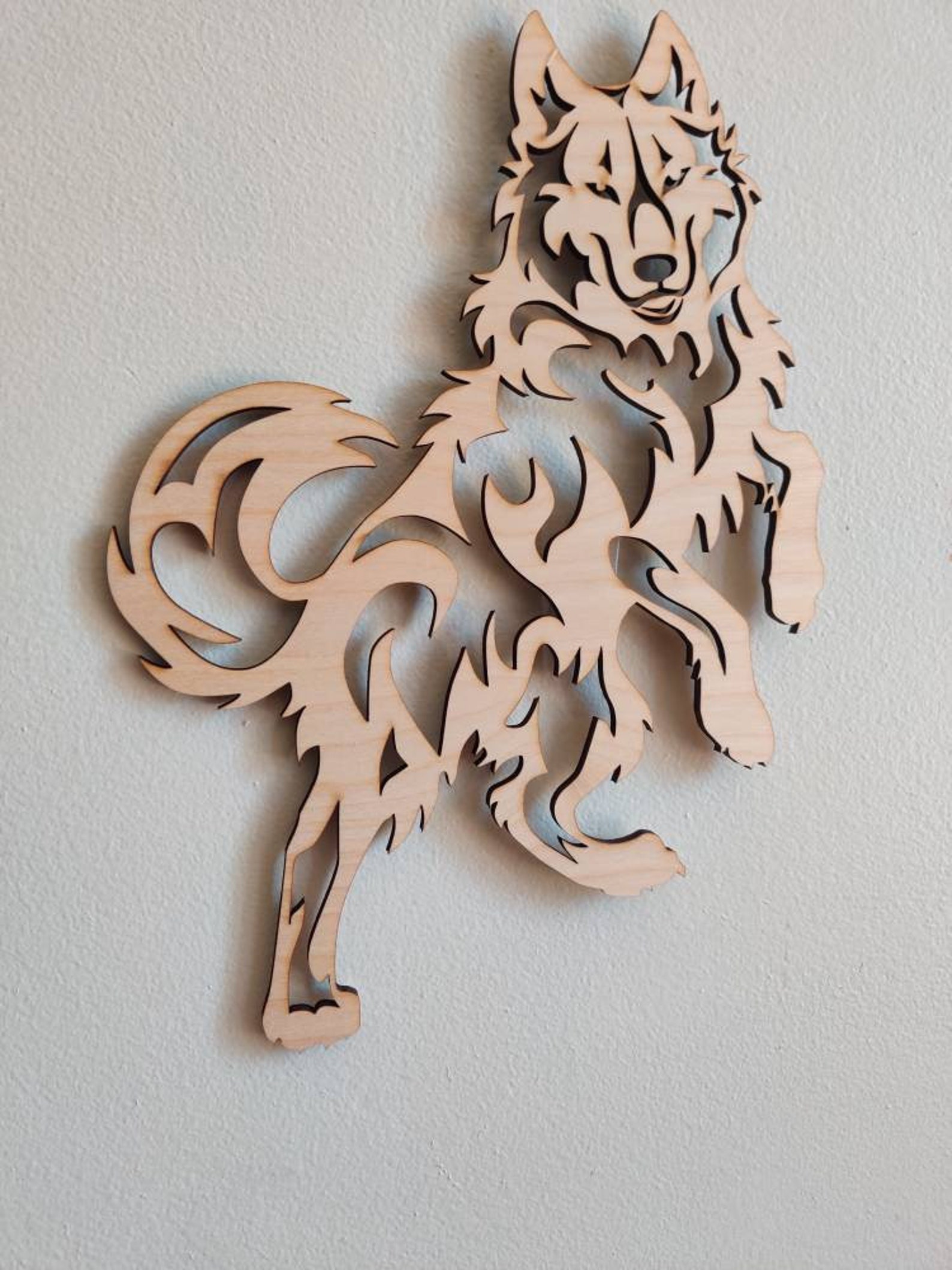 Wolf Wooden Wall Art: Animal Lover Decorations - Etsy