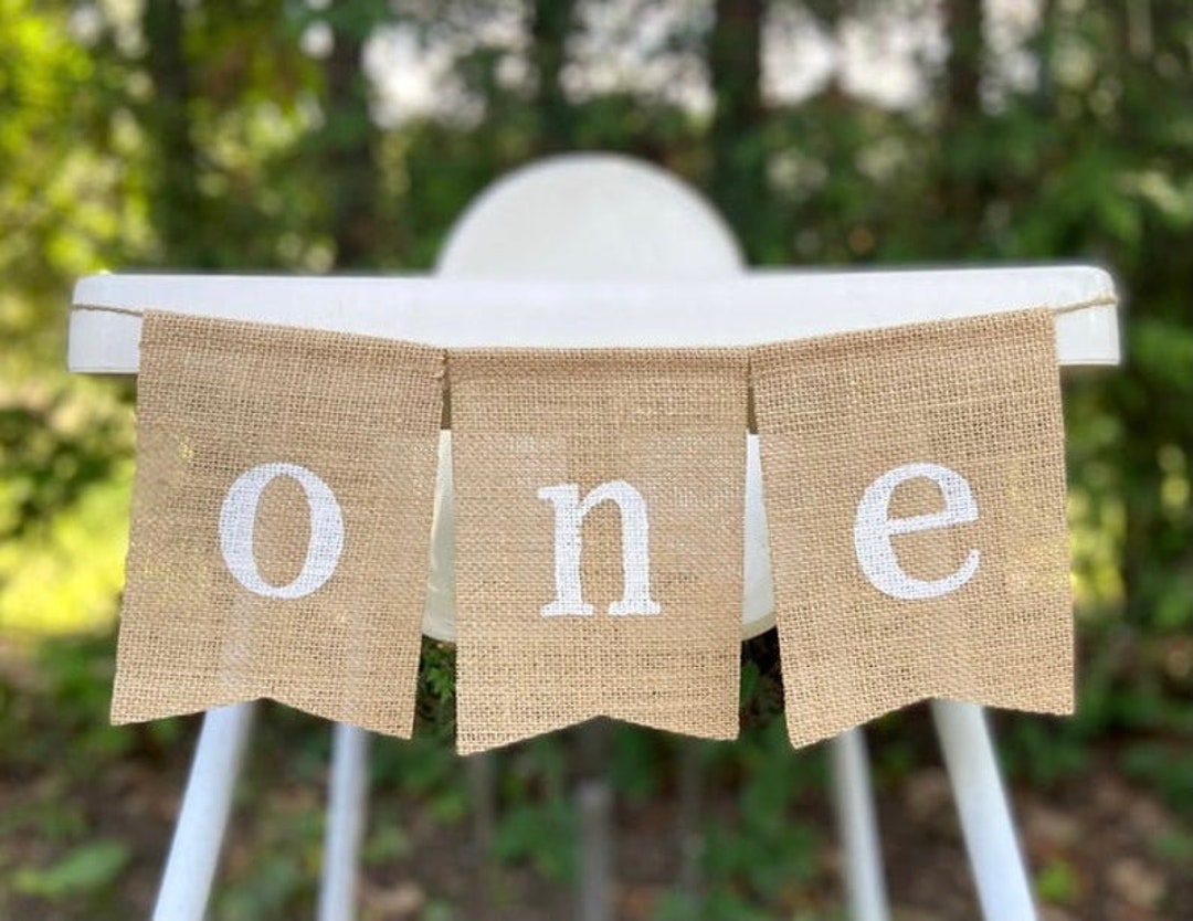 One Banner, First Birthday Banner, One Bunting, One Burlap Banner, One ...