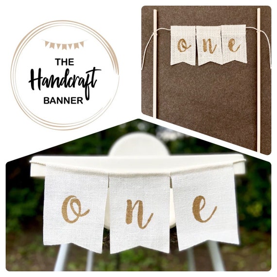 One Banner First Birthday Banner One Bunting One Burlap | Etsy