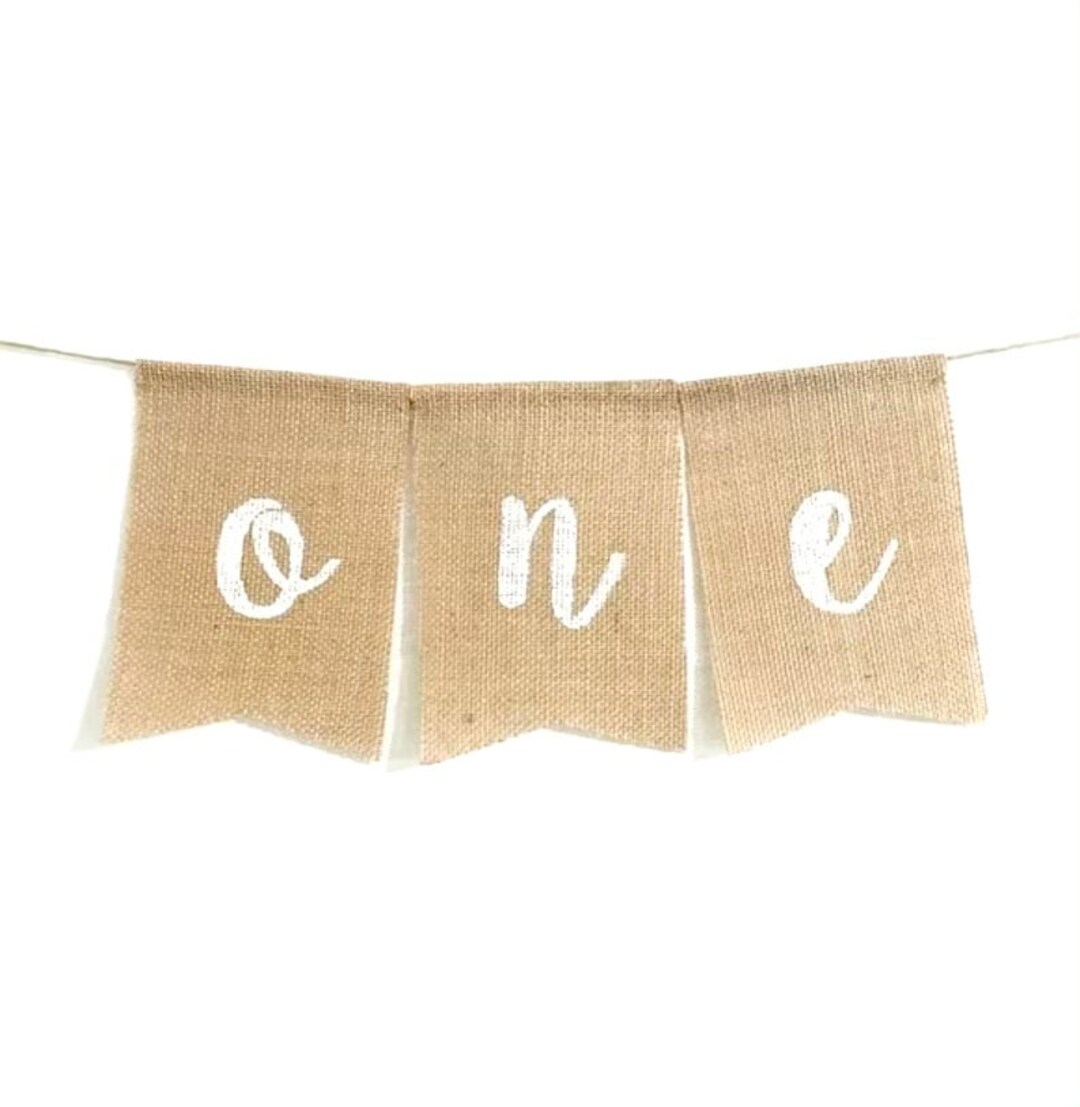 One Banner, First Birthday Banner, One Bunting, One Burlap Banner, One ...