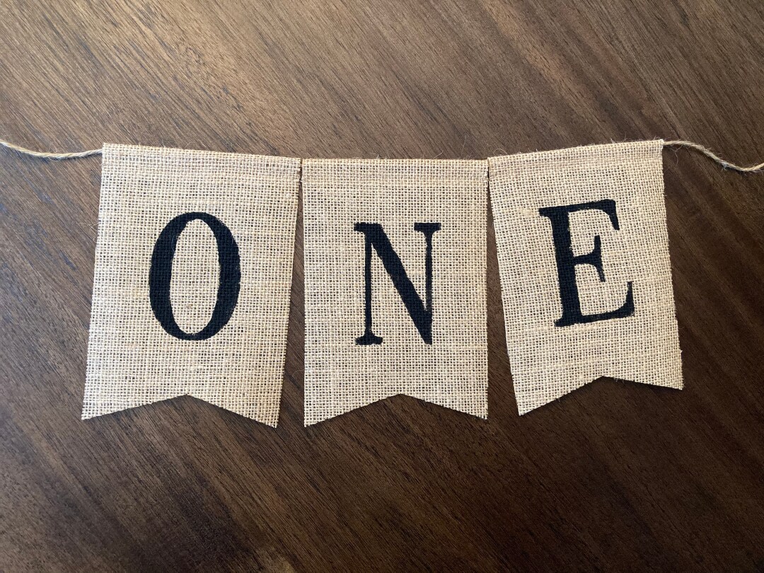 One Banner, First Birthday Banner, One Bunting, One Burlap Banner, One ...