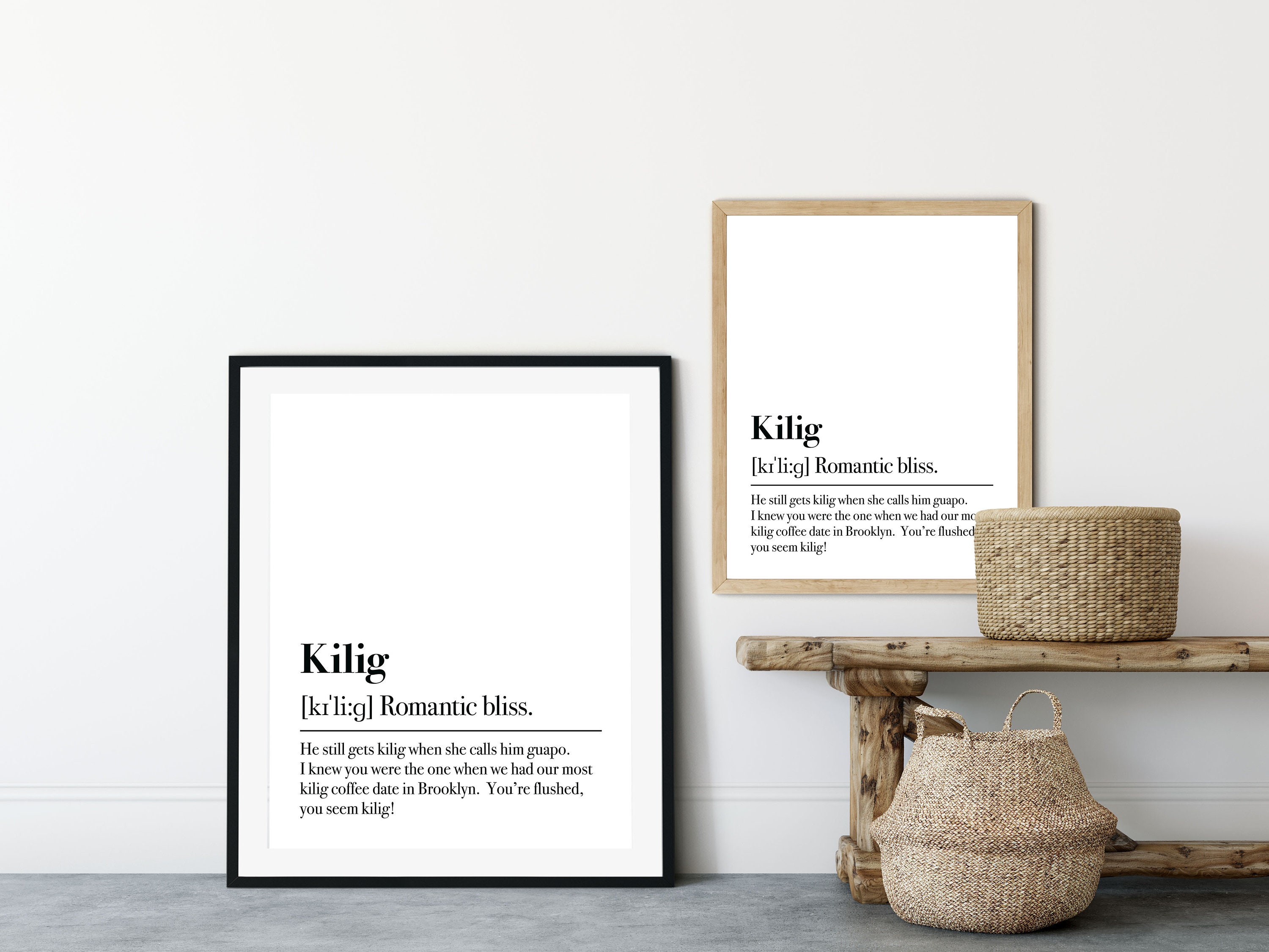 Kilig Poster Filipino Sayings Housewarming Gift Valentines Gift ...