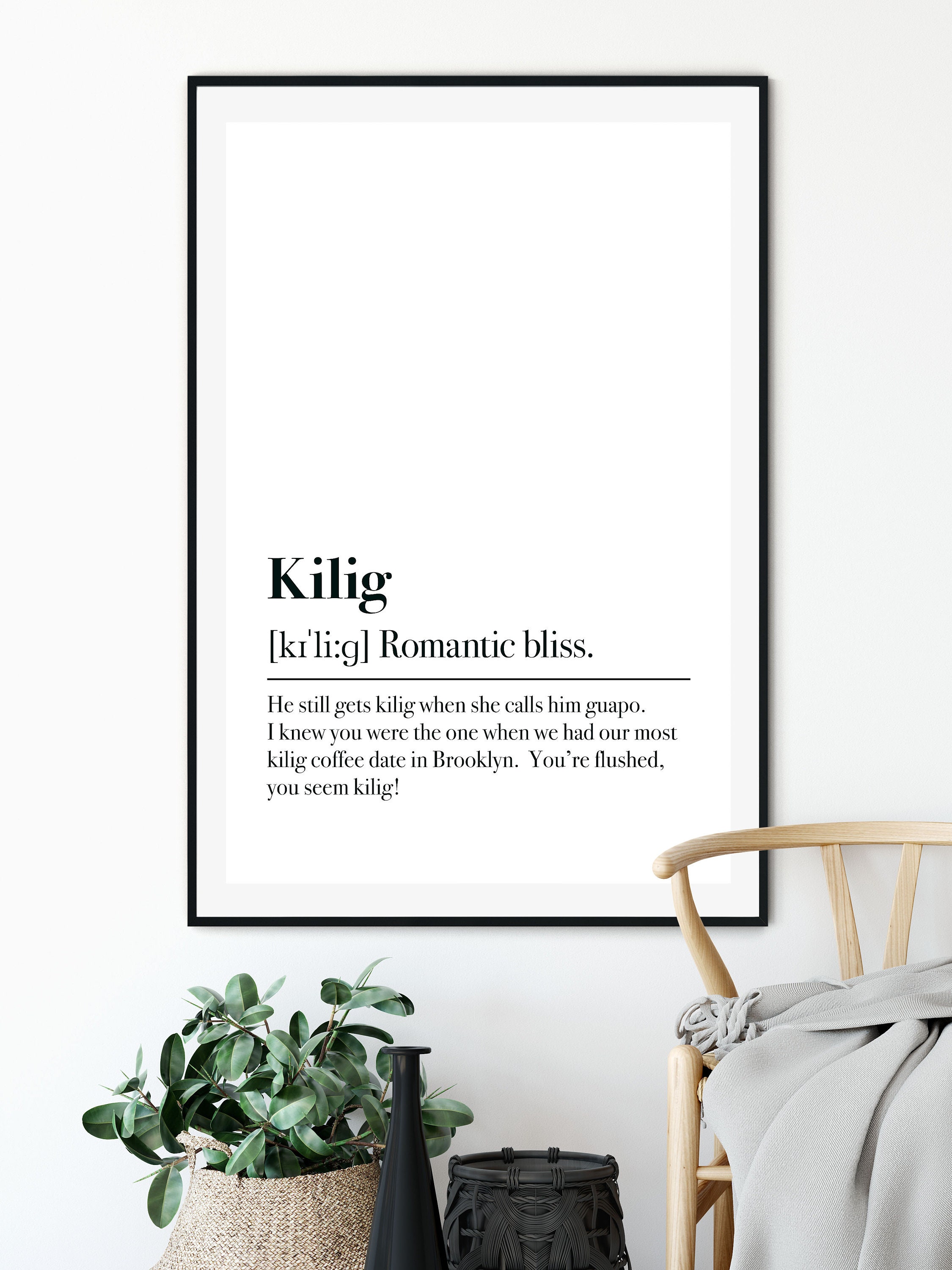 Kilig Poster Filipino Sayings Housewarming Gift Valentines Gift ...