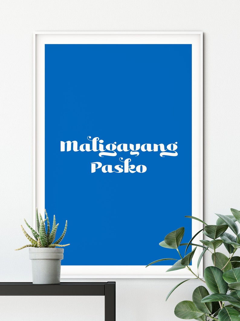 Maligayang Pasko Blue Filipino Christmas Christmas - Etsy