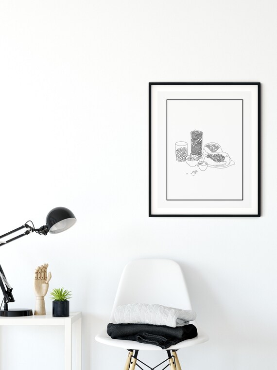 Pasta Line Drawing