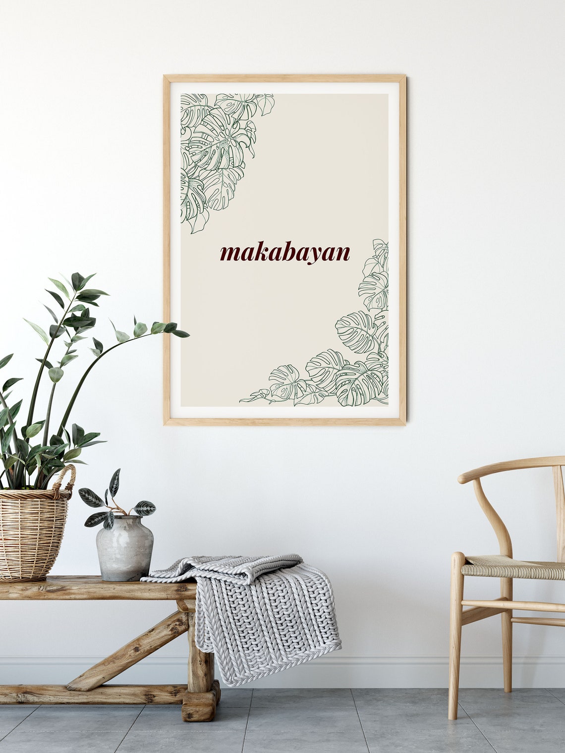 MAKABAYAN Fantastic Filipino Words Filipinx Pride Monstera Leaves ...