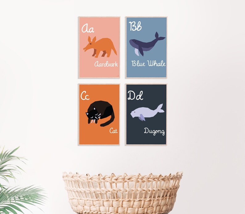 Whole Alphabet A to Z Posters Classic Nursery Decor - Etsy