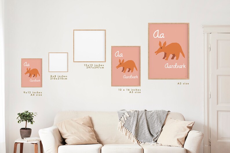 Animal Alphabet Nursery Poster | A-Z Printable Wall Art (digital ...