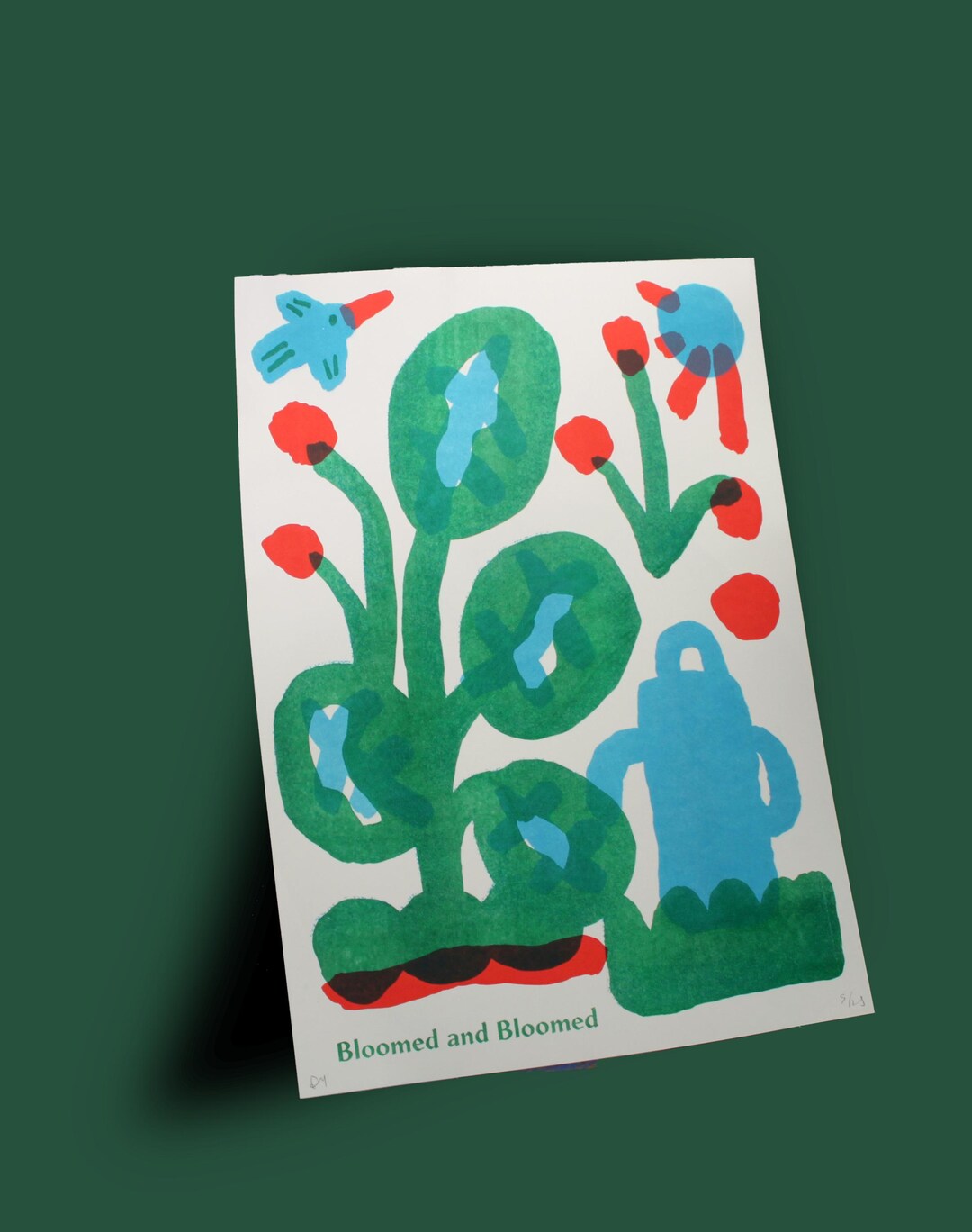 Bloomed and Bloomed Riso Risograph A3 Artwork Wall Art Original - Etsy