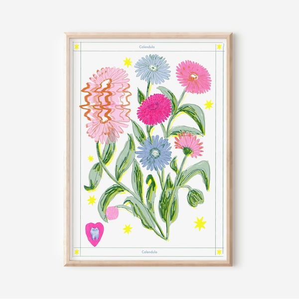 Weirdcore Flower Art - Etsy UK