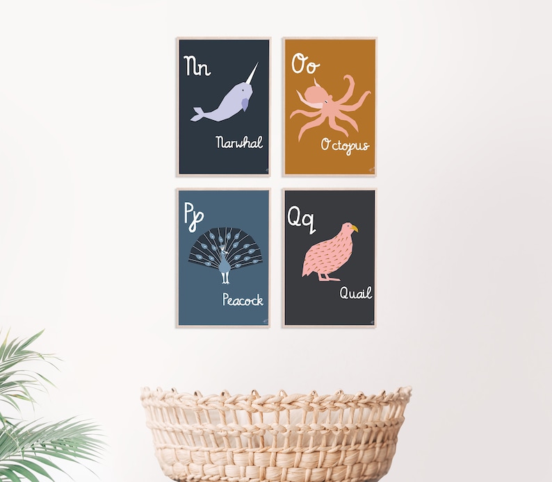 Whole Alphabet A to Z Posters Classic Nursery Decor - Etsy