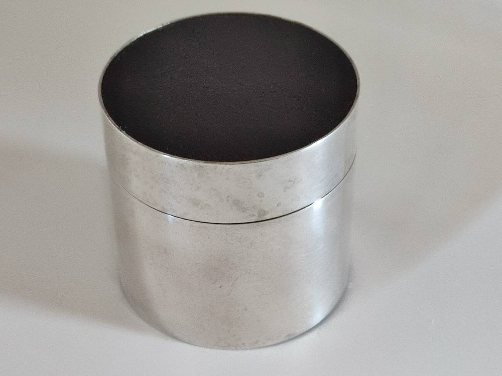 Vintage Dice Case / Shaker Mid Century Modern Mahogany and Silver Plate ...