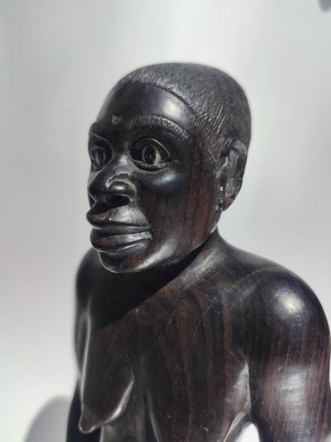 Vintage African Ebony Woman Large Statue Figure Traditional Carving ...
