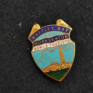 Vintage Enamel Badges X 4 Paisley Whitley Bay Bowling Club Bowls 1970s ...