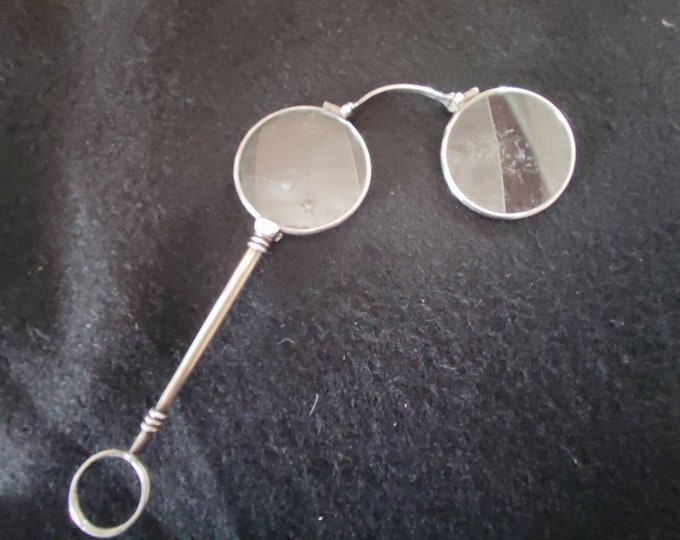 Antique Handheld Lorgnette Eyeglasses Long Handle Reading Glasses Solid ...