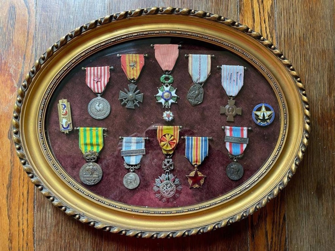 French Resistance WW2 French Military Medal Collection in Frame World ...