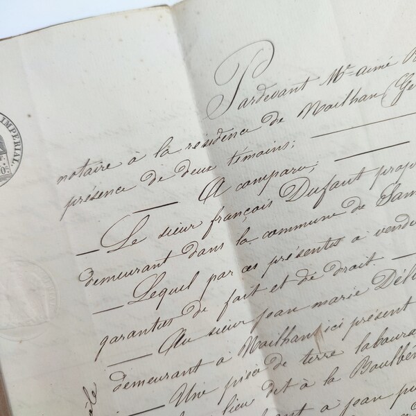 Antique French Document - Etsy