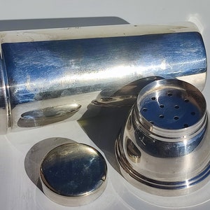Modernist Cocktail Shaker by Alpadur Hallmarked Silver Plate Vintage ...