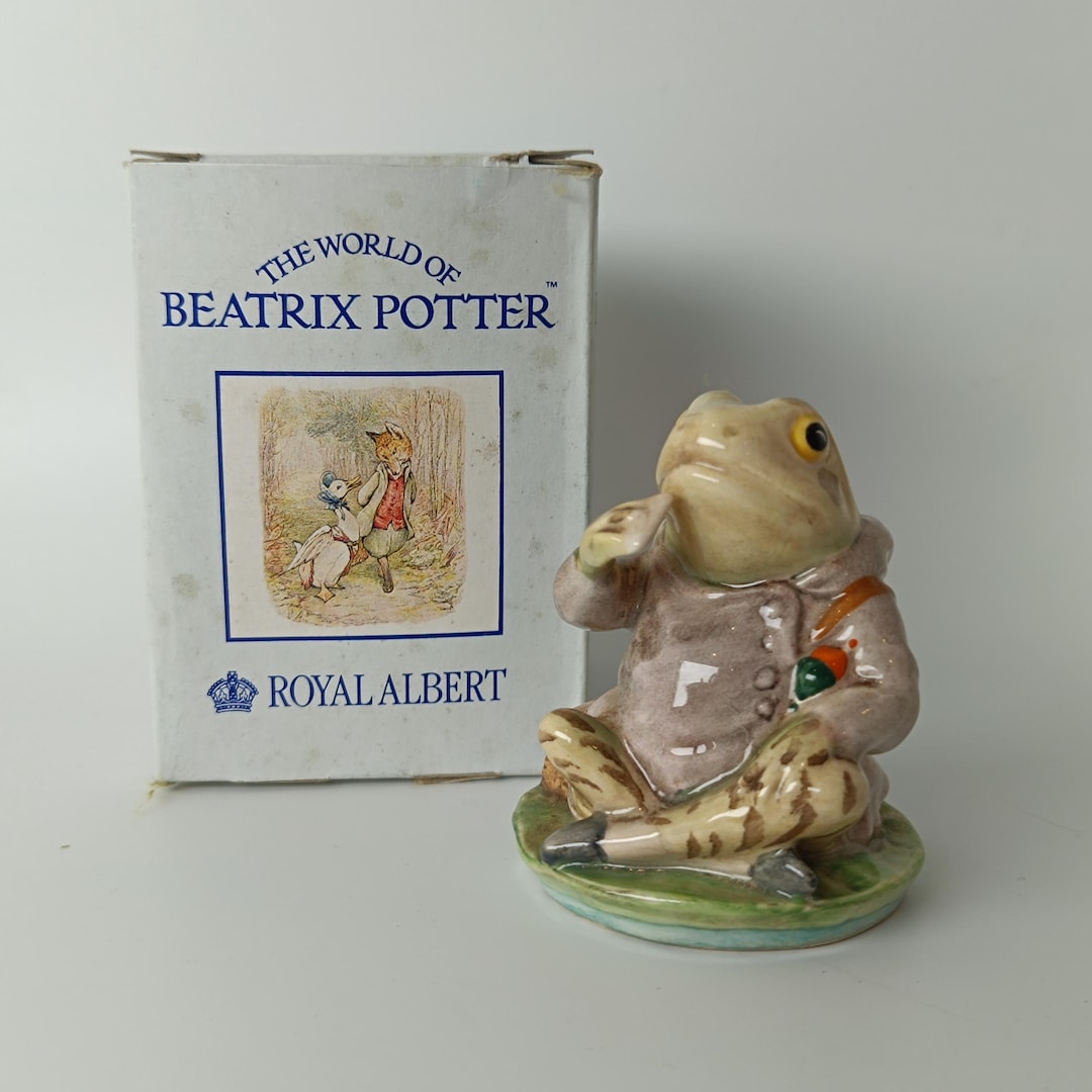 Beatrix Potter Mr Jeremy Fisher Royal Albert Ceramic Figurine Porcelain ...