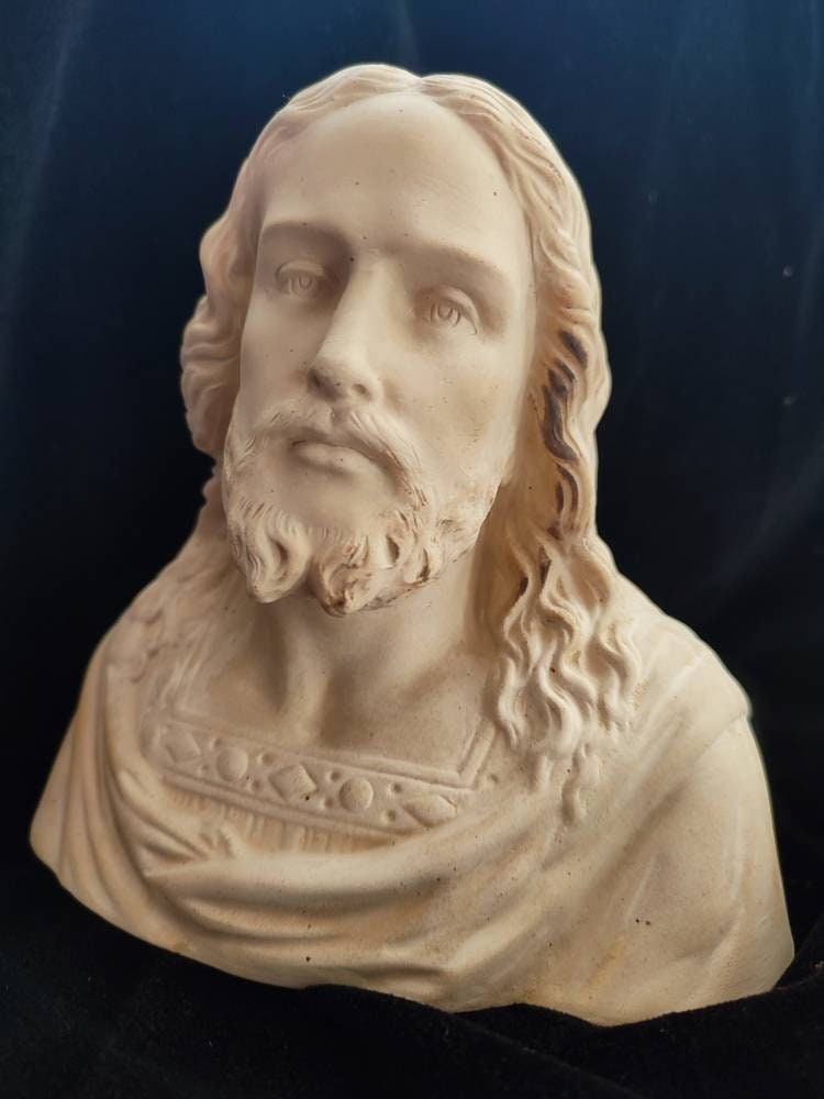 Christ Bust Statue Modelled After Raphael French Antique Sevres Ceramic ...