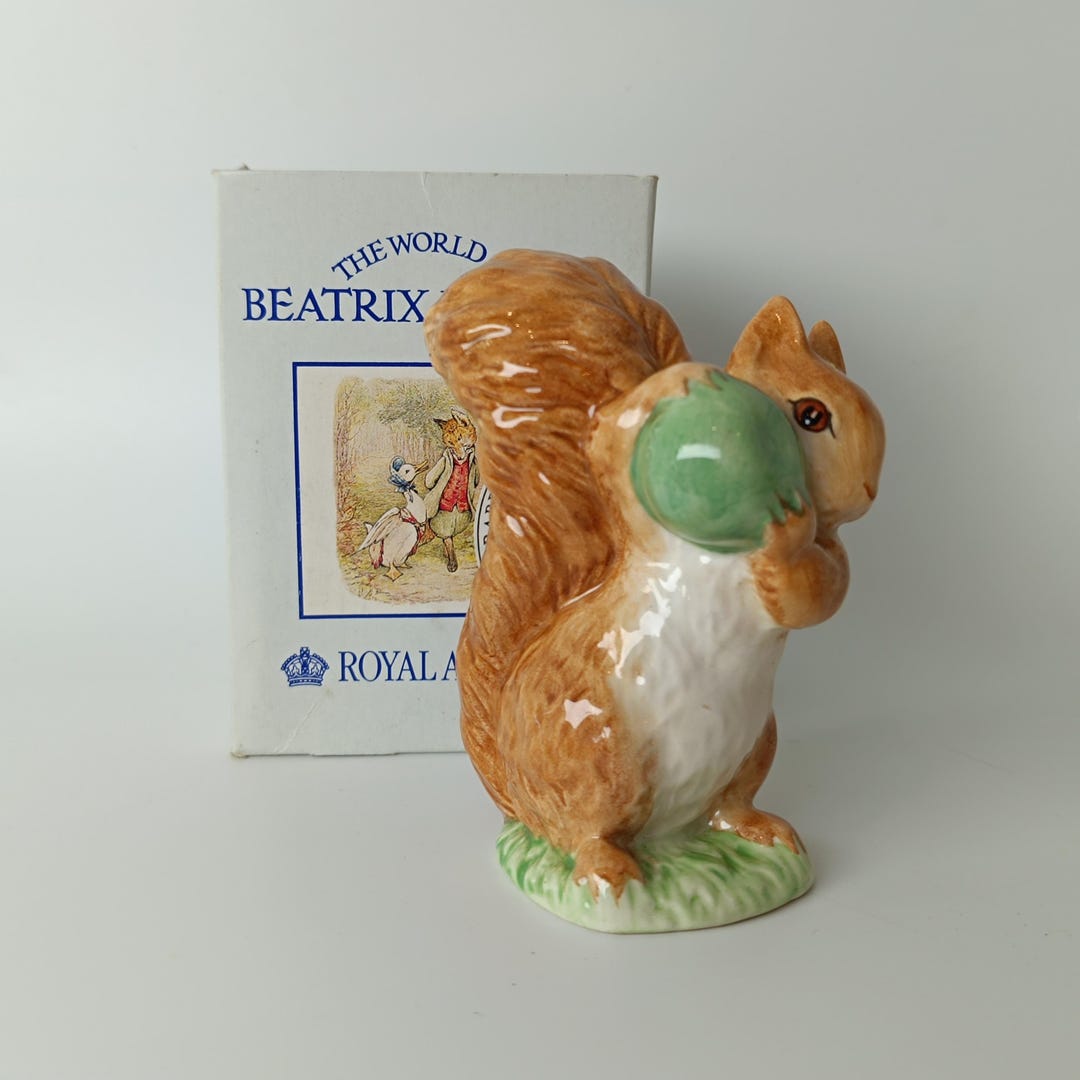 Beatrix Potter Squirrel Nutkin Royal Albert Ceramic Figurine Porcelain ...