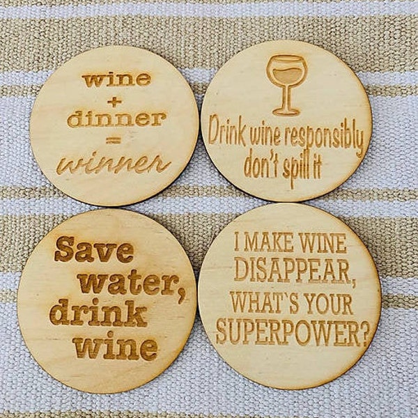 Wine Coasters - Etsy