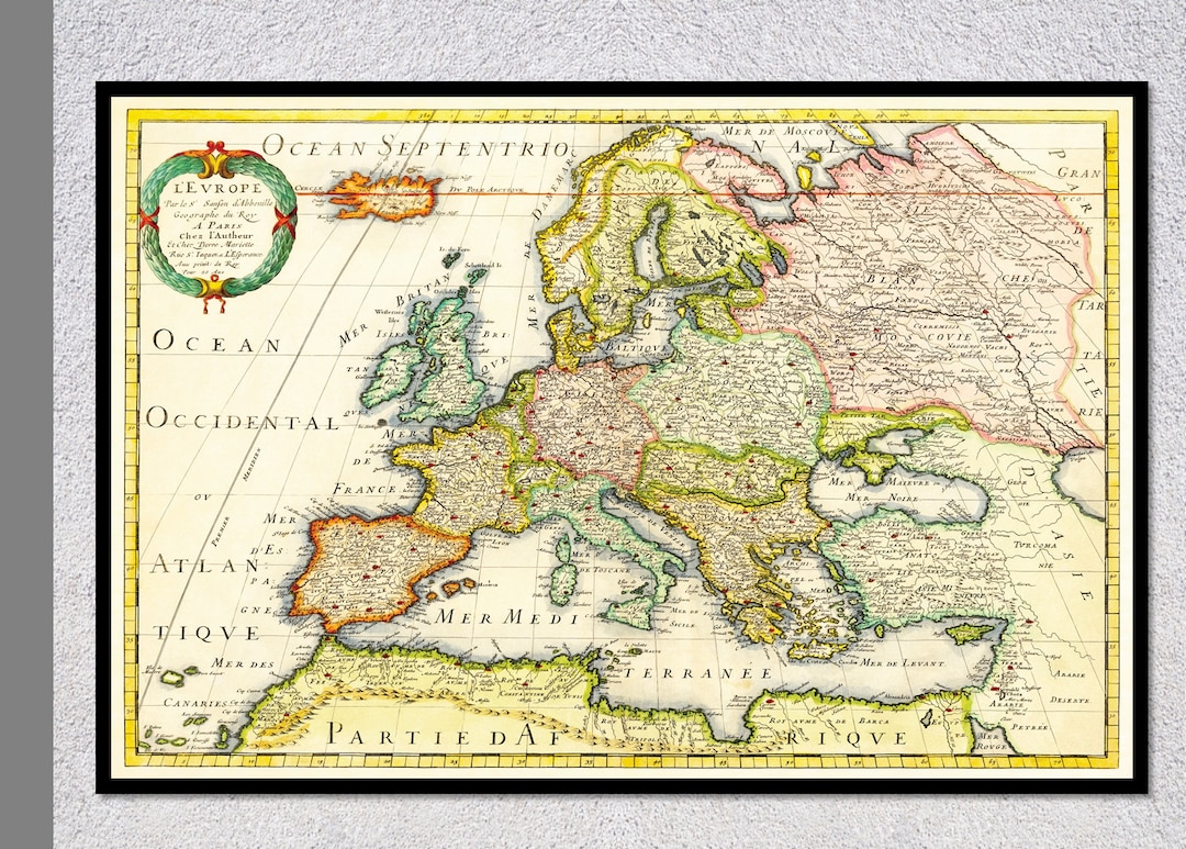 Historic Map of Europe (1653) – Central and Eastern Europe – Vintage ...