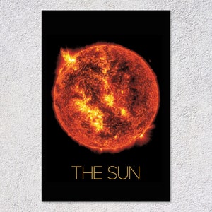 The Sun Solar System Posters Educational Charts & Posters - Etsy