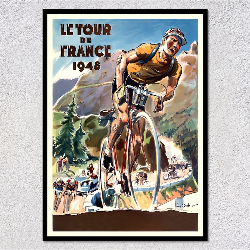 Retro Cycling Poster - Etsy