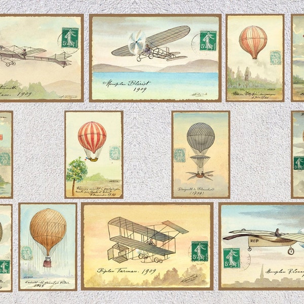 Airplane Postcard - Etsy