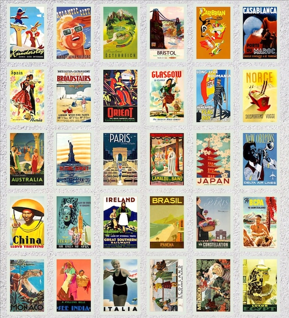 Vintage International Travel Postcards