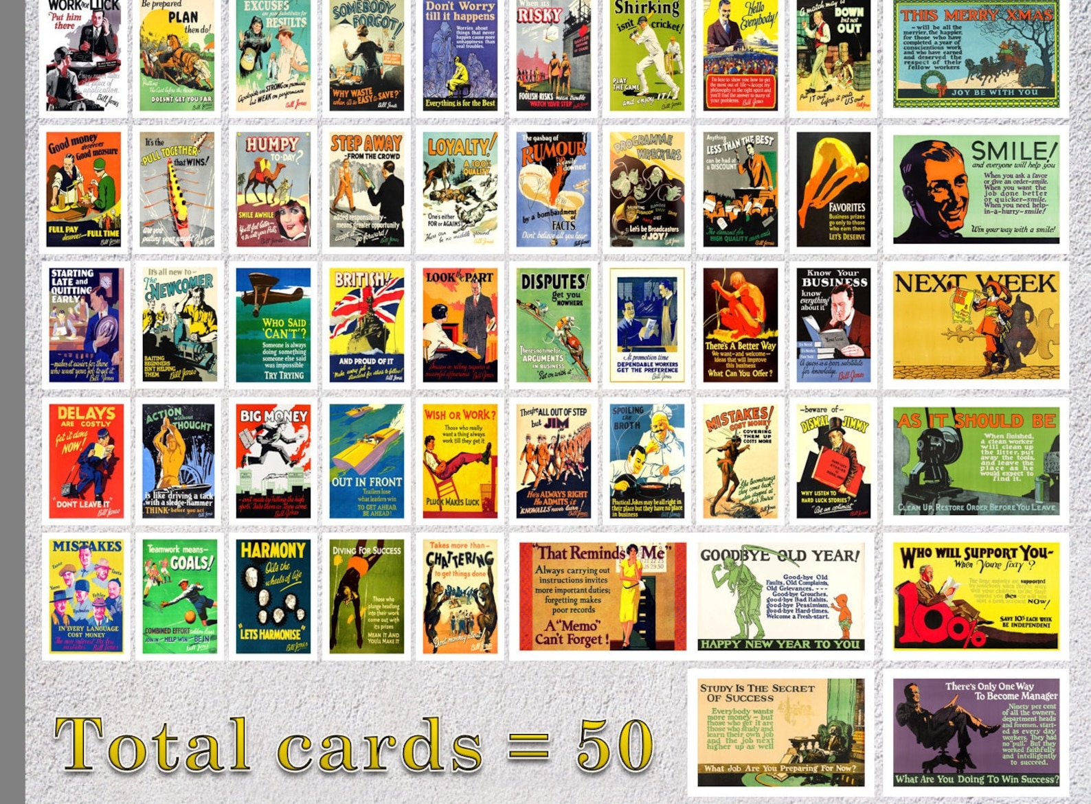 50 Best 1920s Motivational Posters From Bill Jones Ideas - Etsy UK