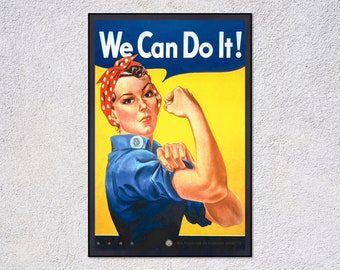 Rosie the Riveter Photo 1942 Picture Photograph Poster WWII WW2 Vintage ...