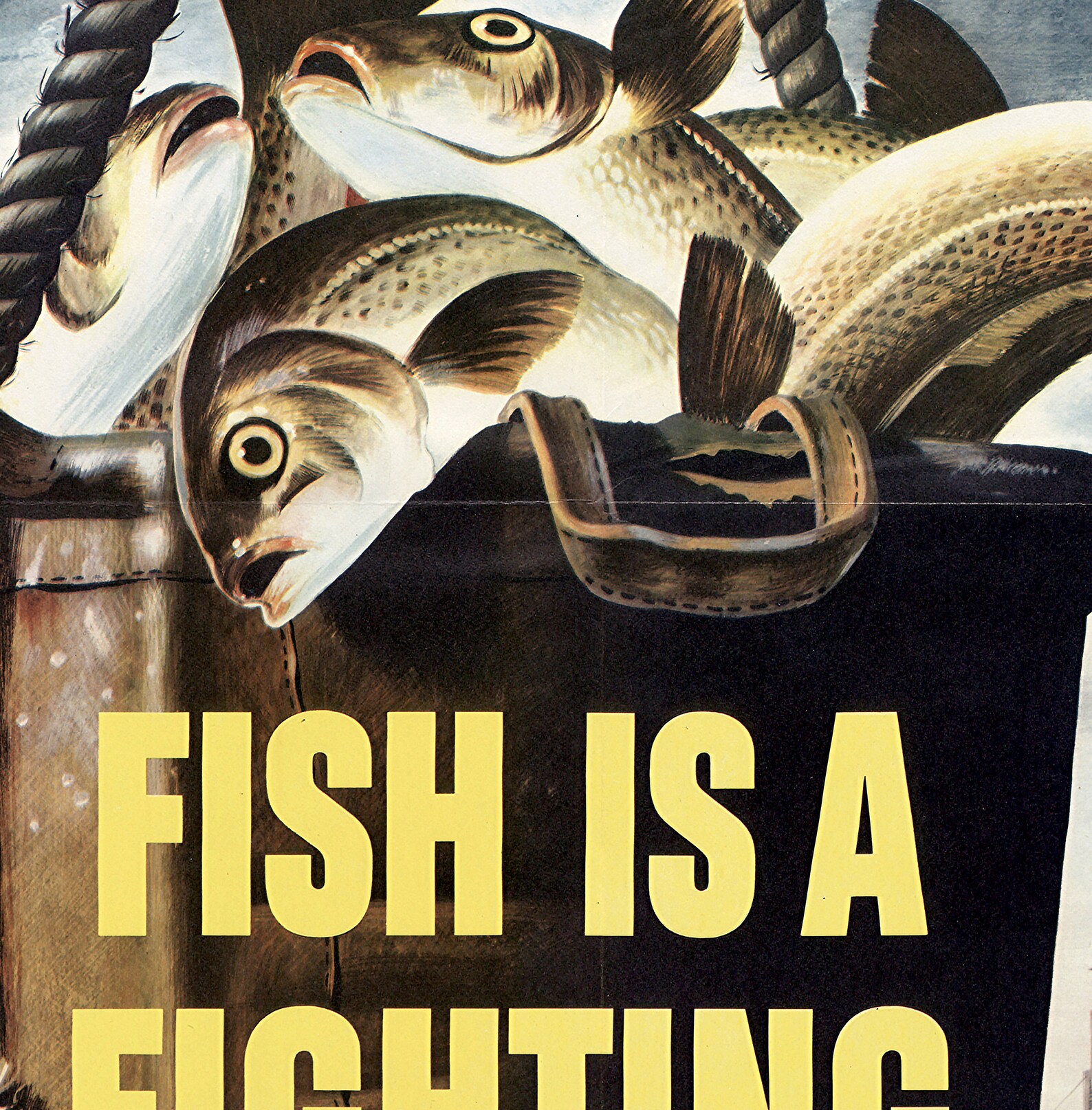 Propaganda Art for WWII Fish is a Fighting Food Retro - Etsy