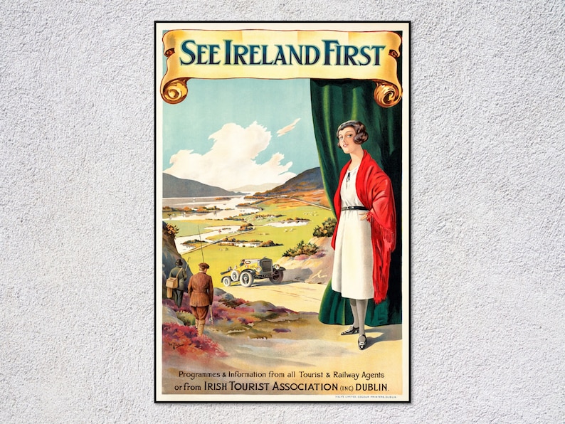 Vintage Style Travel Posters of Ireland Irish Travel Ads - Etsy