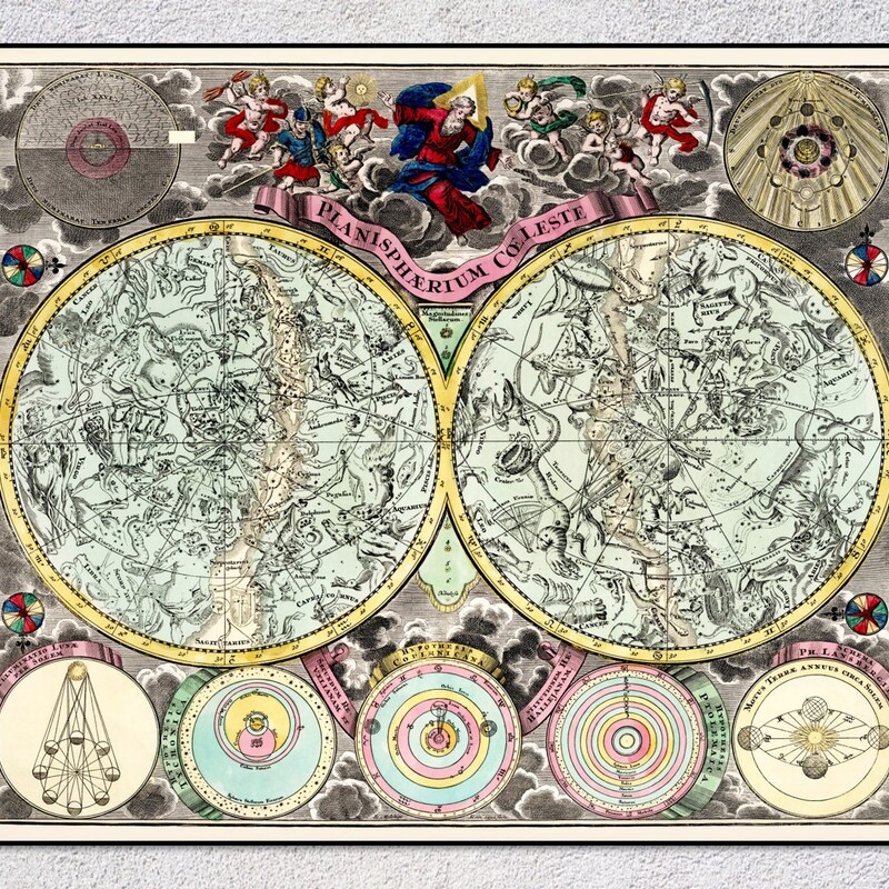 Antique Constellation Map - Etsy