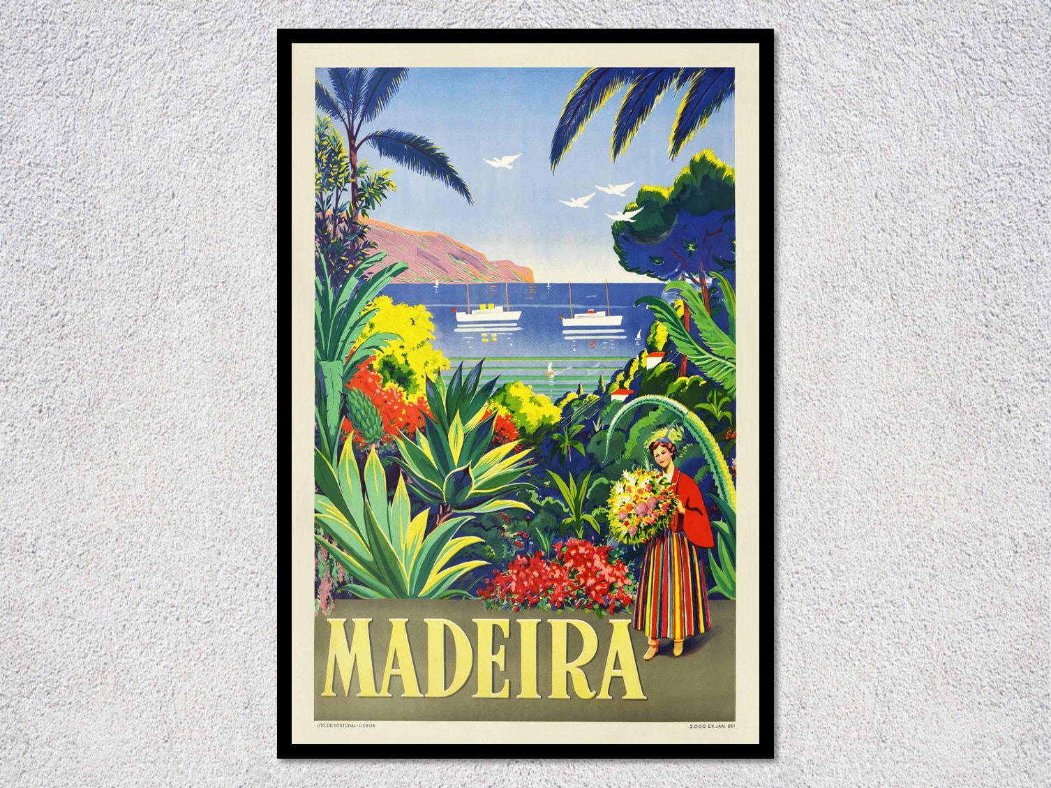 Madeira Portugal Posters Madeira Island Vintage Travel - Etsy