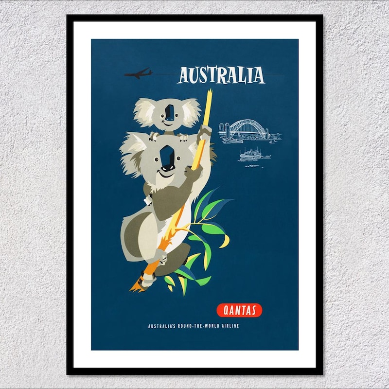 Airline Poster Australia - Etsy UK